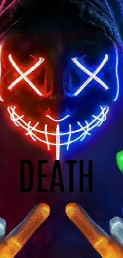 Vibrant Horror Mask Wallpaper - free download