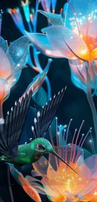 Vibrant Hummingbird Fantasy Art - free download
