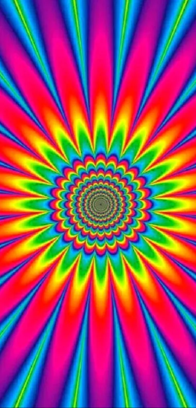 Vibrant Hypnotic Spiral Wallpaper - free download