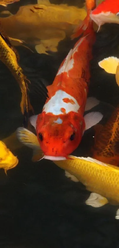 Vibrant Koi Fish in Water - free download