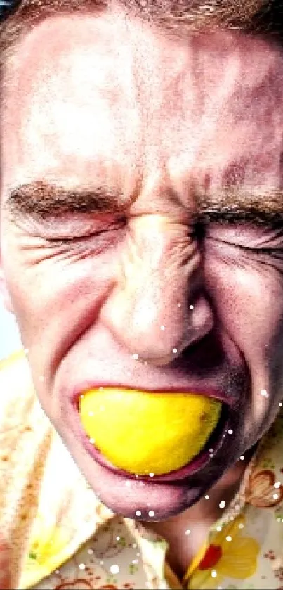 Vibrant Lemon Expression Wallpaper - free download