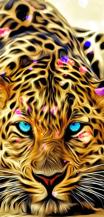 Vibrant Leopard Art Wallpaper - free download