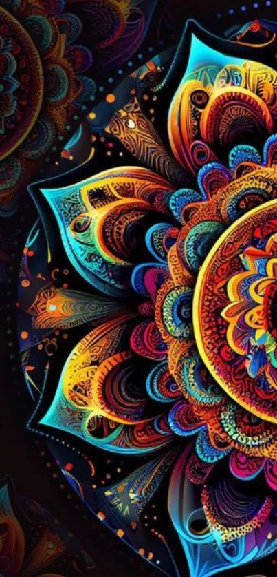 Vibrant Mandala Art Wallpaper - free download