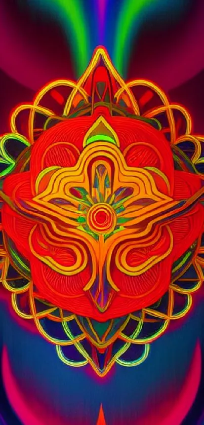 Vibrant Mandala Mobile Wallpaper - free download