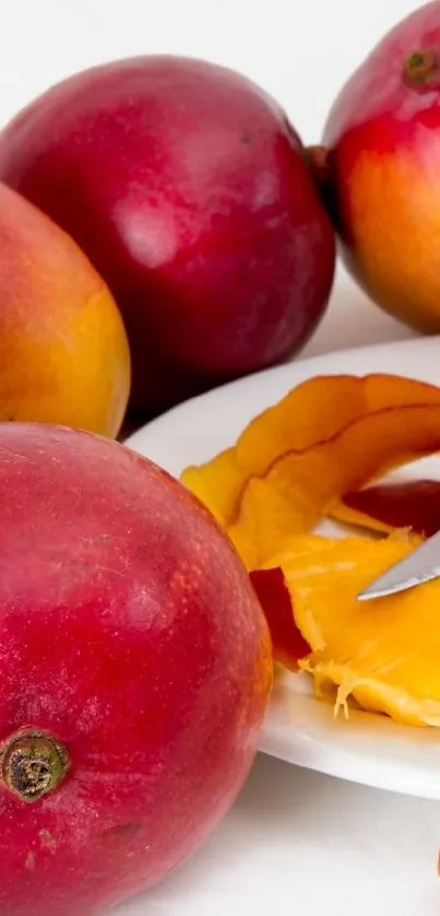 Vibrant Mango Wallpaper Art - free download