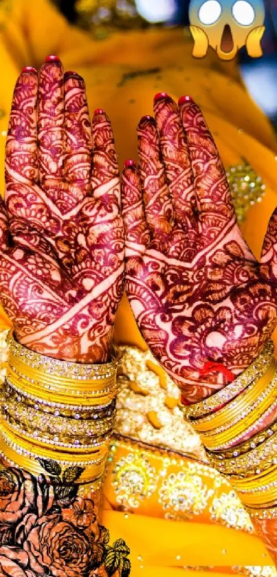 Vibrant Mehndi Art Wallpaper - free download