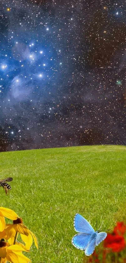 Vibrant Nature and Cosmic Wallpaper - free download