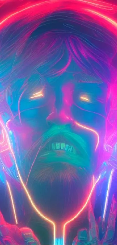 Vibrant Neon Abstract Art - free download