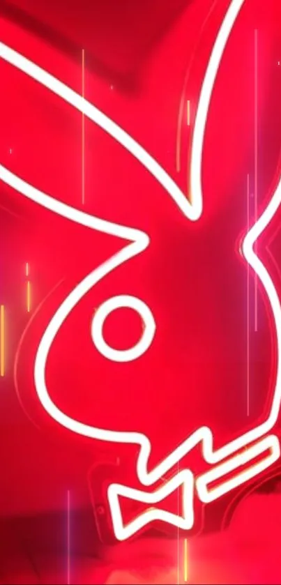 Vibrant Neon Bunny Wallpaper - free download