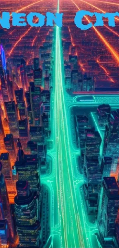 Vibrant Neon Cityscape Wallpaper - free download