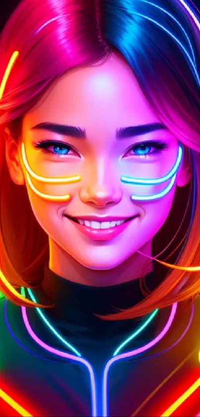 Vibrant Neon Future Wallpaper - free download