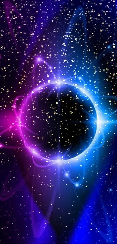 Vibrant Neon Galaxy Wallpaper - free download