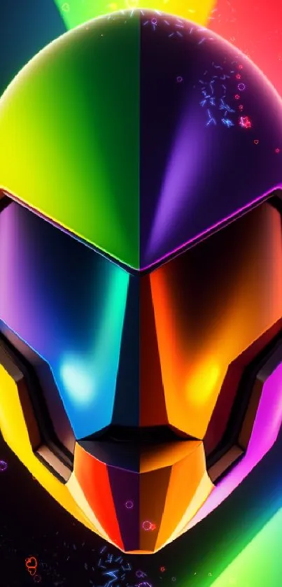 Vibrant Neon Mask Art - free download