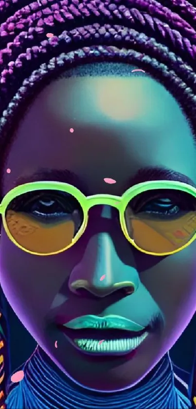 Vibrant Neon Portrait Art - free download