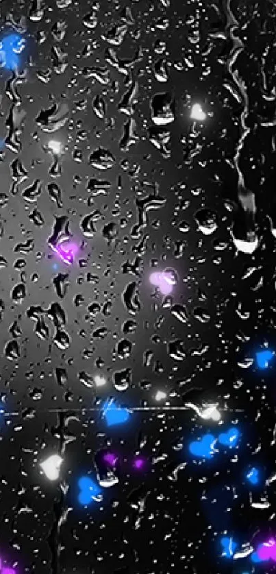 Vibrant Neon Raindrop Wallpaper - free download