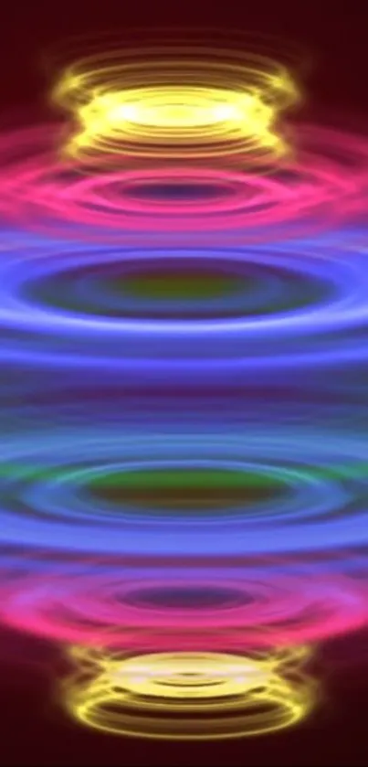 Vibrant Neon Ripple Pattern - free download