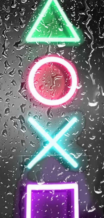 Vibrant Neon Shapes Wallpaper - free download