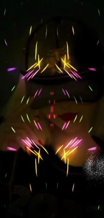 Vibrant Neon Spark Art - free download