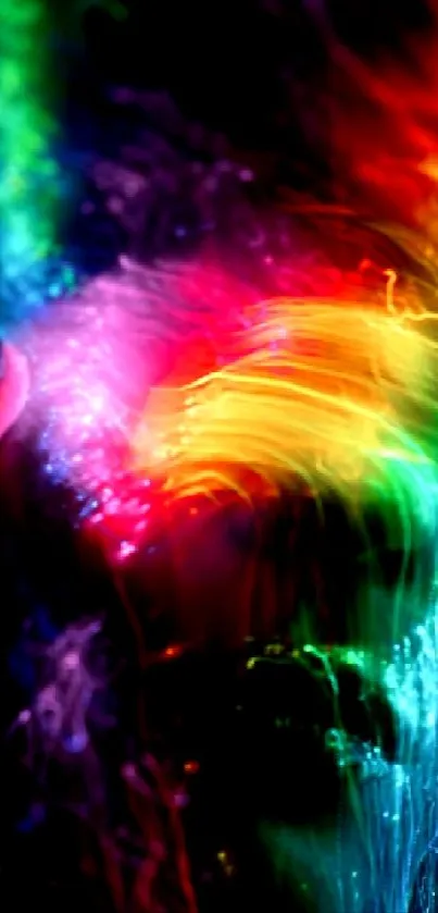 Vibrant Neon Splash Wallpaper - free download