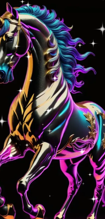 Vibrant Neon Unicorn Art - free download