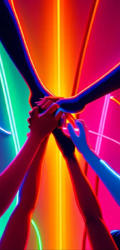 Vibrant Neon Unity Wallpaper - free download