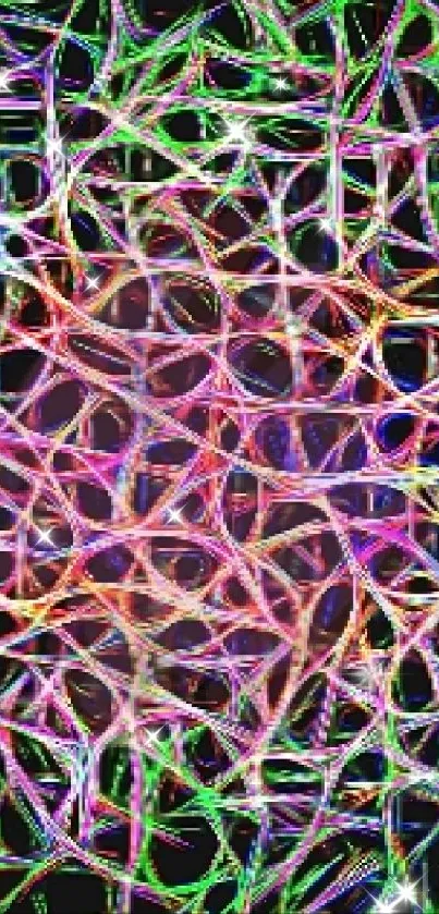 Vibrant Network Abstract Art - free download