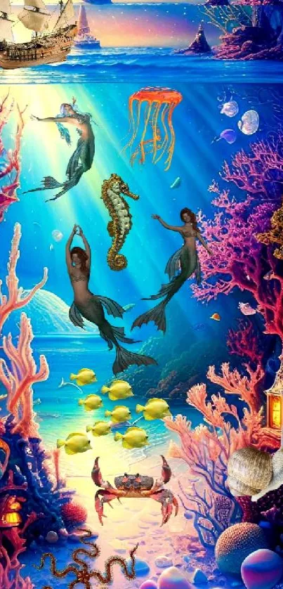 Vibrant Ocean Fantasy Wallpaper - free download