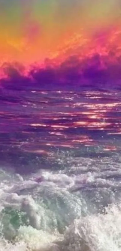 Vibrant Ocean Sunset Wallpaper - free download