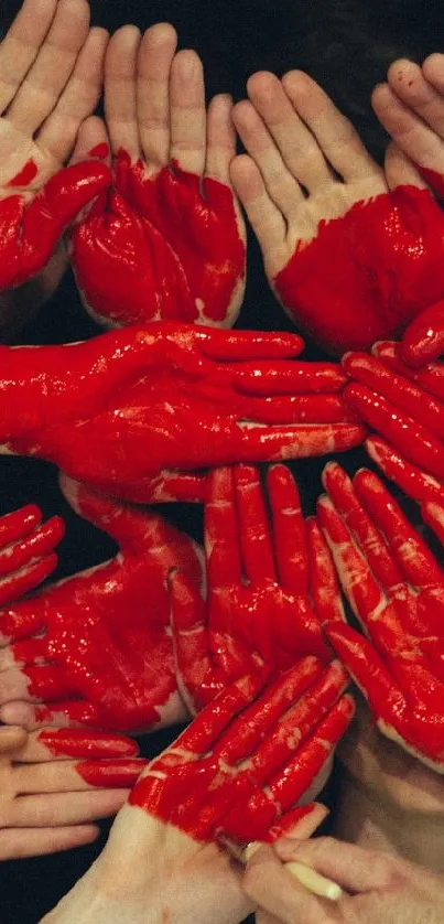 Vibrant Painted Hands Art Wallpaper - free download