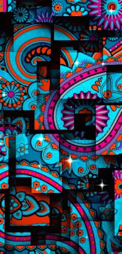 Vibrant Paisley Pattern Wallpaper - free download