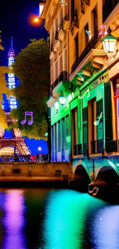 Vibrant Paris Nightscape - free download