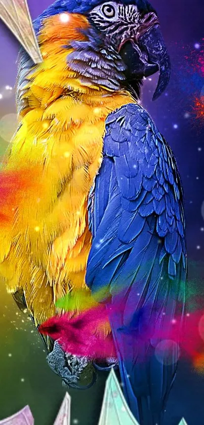 Vibrant Parrot Artistic Wallpaper - free download