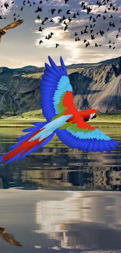 Vibrant Parrot Nature Scene - free download