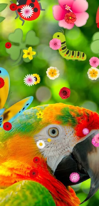 Vibrant Parrot Nature Wallpaper - free download