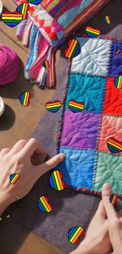 Vibrant Patchwork Artisan Craft - free download