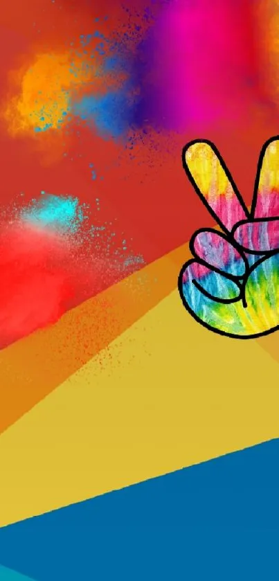 Vibrant Peace Sign Art Wallpaper - free download