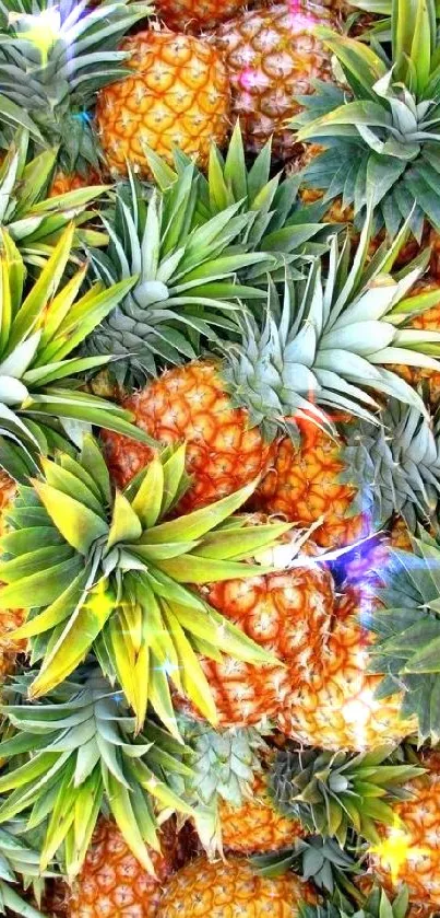 Vibrant Pineapple Mobile Wallpaper - free download