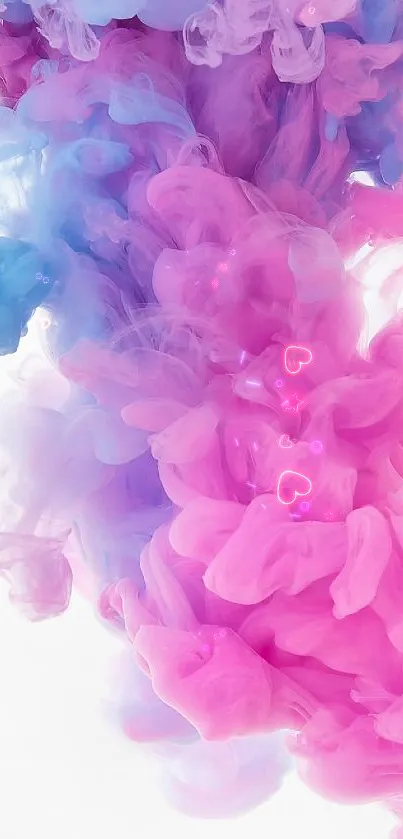 Vibrant Pink and Blue Ink Flow - free download