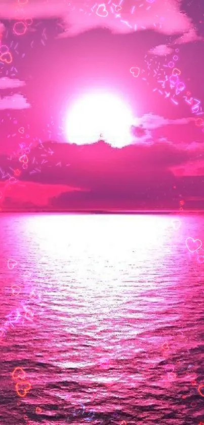 Vibrant Pink Sunset Wallpaper - free download