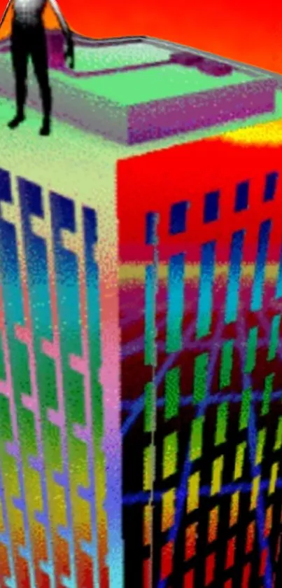 Vibrant Pixel Art Skyscraper - free download Vibrant Pixel Art Skyscraper - free download