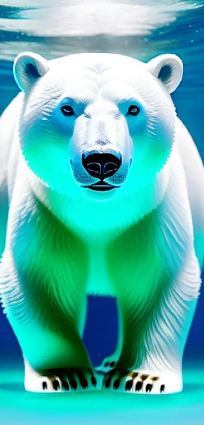 Vibrant Polar Bear Wallpaper - free download