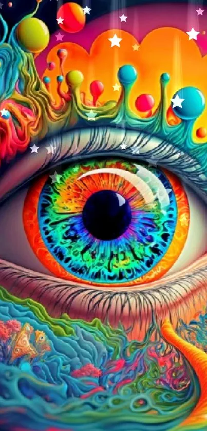 Vibrant Psychedelic Eye Art - free download