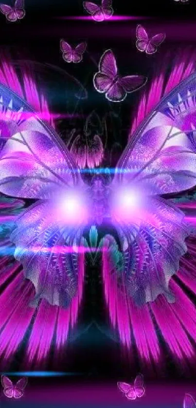 Vibrant Purple Butterfly Wallpaper - free download