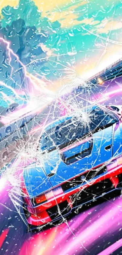 Vibrant Racing Car Wallpaper - free download