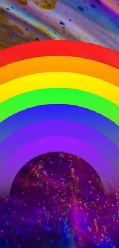 Vibrant Rainbow Cosmic Wallpaper - free download