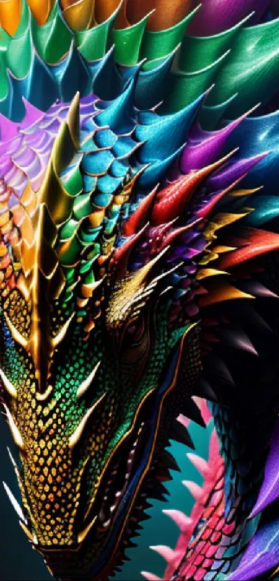 Vibrant Rainbow Dragon Art - free download
