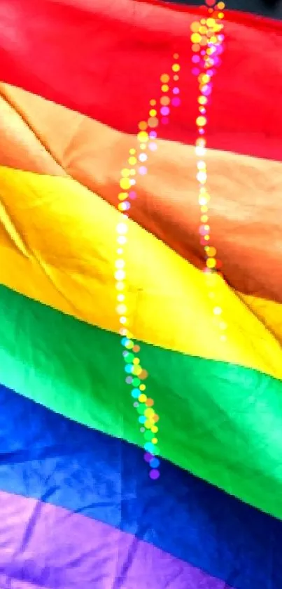 Vibrant Rainbow Flag Wallpaper - free download
