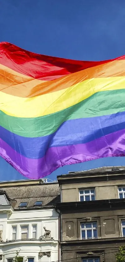 Vibrant Rainbow Flag Wallpaper - free download