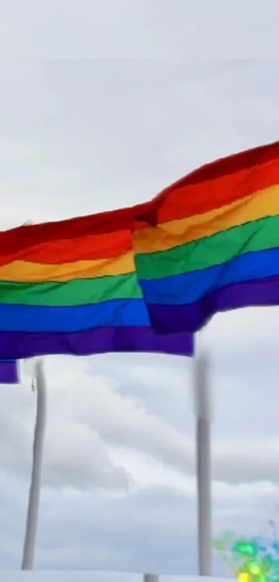 Vibrant Rainbow Flag Wallpaper - free download