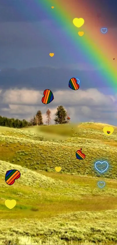Vibrant Rainbow Hills Wallpaper - free download